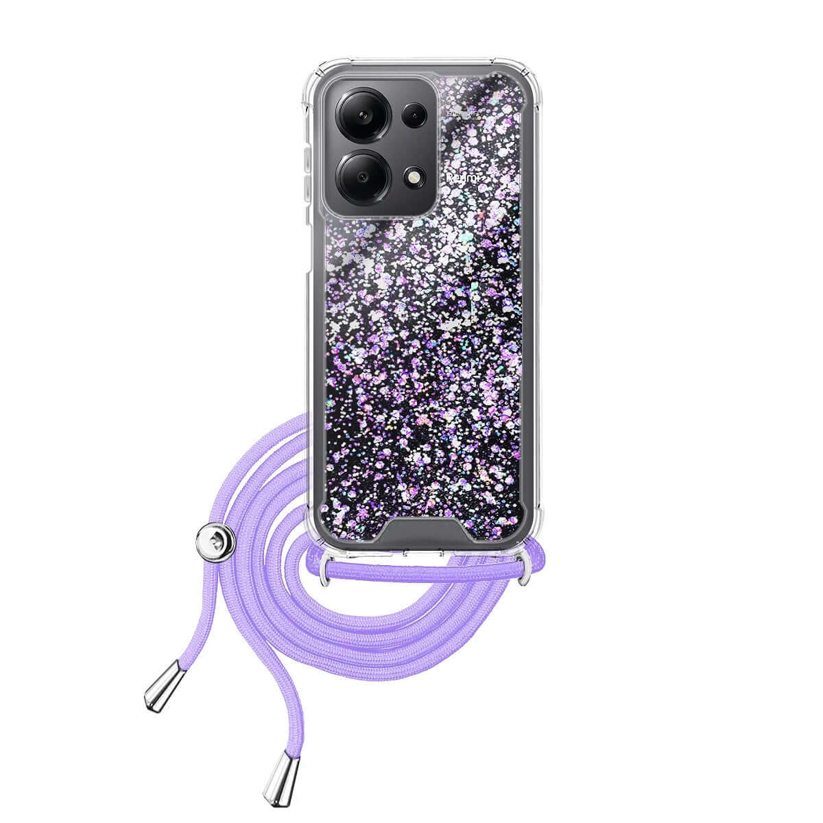 Capa Xiaomi Redmi Note 13 Pro 4G Purpurina Cordão - Lilás